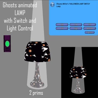 Second Life Marketplace - GHOSTS LIGHTED LAMP light switch
