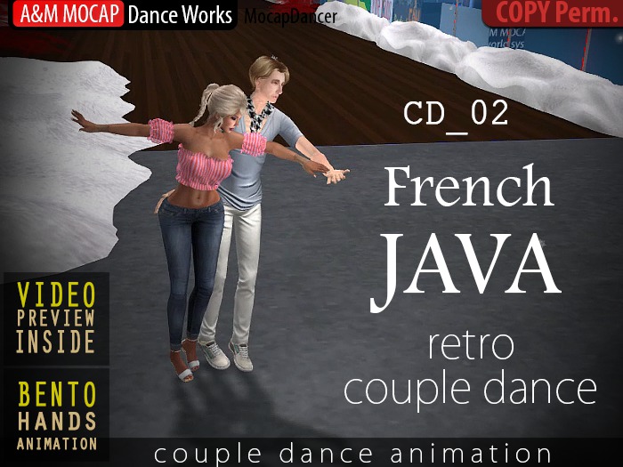 Second Life Marketplace - A&M: CD_02 French JAVA - retro couple dance ...
