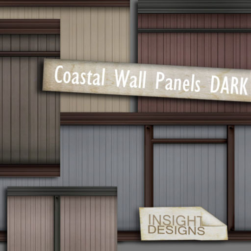 Second Life Marketplace - ID | Dark Coastal Wood Wall Panel textures ...