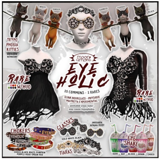 Second Life Marketplace - :MoonAmore: Eyeholic/ Trypophobia Cat (Siamese)