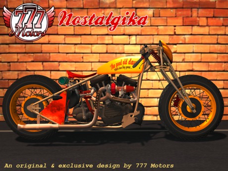 Second Life Marketplace - [777] Nostalgika - Vintage Bare-bones Chopper