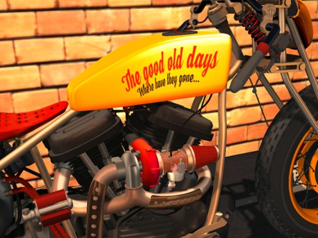 Second Life Marketplace - [777] Nostalgika - Vintage Bare-bones Chopper