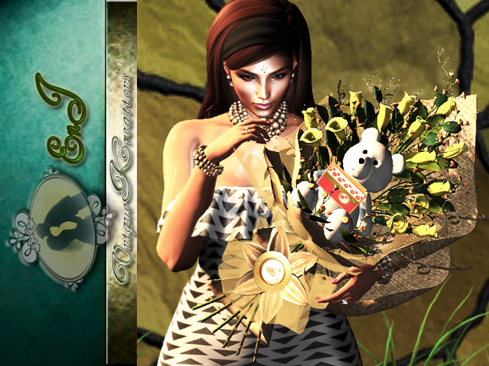 Second Life Marketplace - lili love bear bouquet YELLOW
