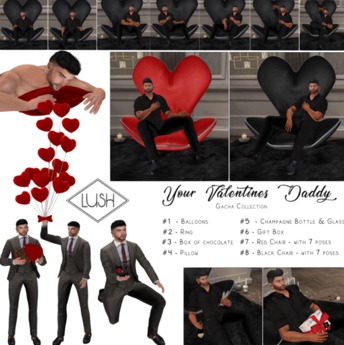 Second Life Marketplace - 4 Lush Poses - Your Valentines Daddy