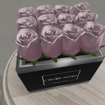 Second Life Marketplace - Box of Dozen Pink Roses - with poem
