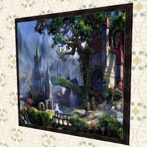 Second Life Marketplace - HOME DECOR Wall Art "Fantasy Elf Castle in ...
