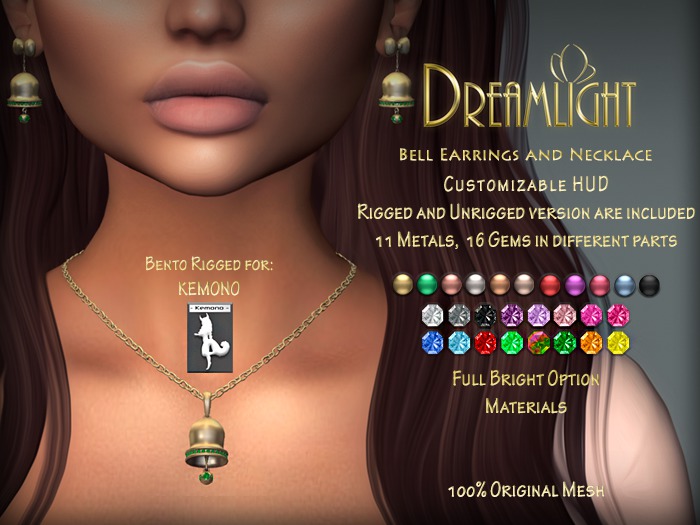 Second Life Marketplace - [Dreamlight] "Bell" Set (Kemono+unrigged) /50 ...