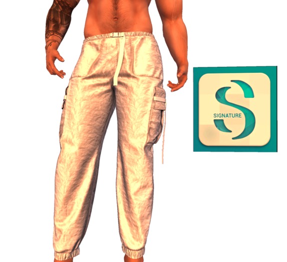 Second Life Marketplace - PANTS TRACK PANTS SILVER - Signature Gianni