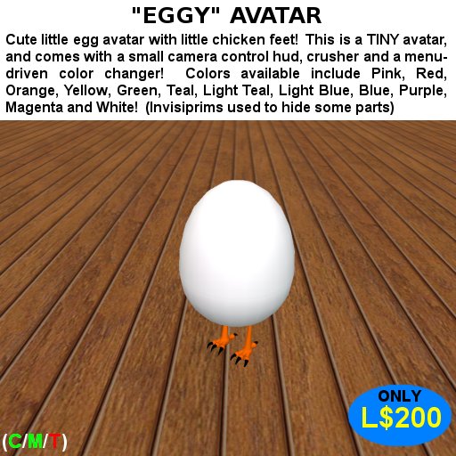Second Life Marketplace Eggy Avatar
