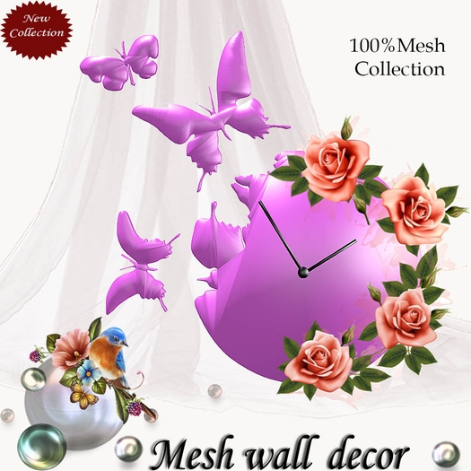 Second Life Marketplace - Mesh Dream Decorative Clock [v. 10]