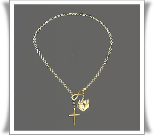 Second Life Marketplace - Necklace Cross Heart HUD