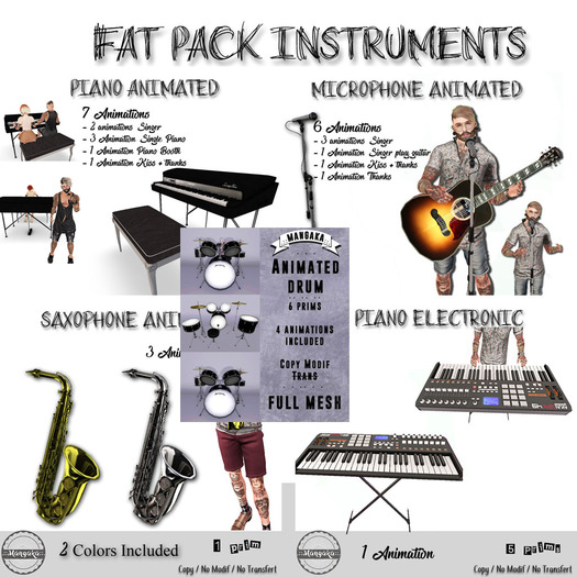 Second Life Marketplace - .::Mangaka::. FAT PACK Instrument