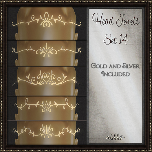 Second Life Marketplace - .:nilla:. - Head Jewels - Set 14