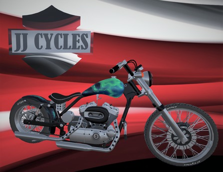 Second Life Marketplace - JJ CYCLES ~ Sporty Custom - Skullface