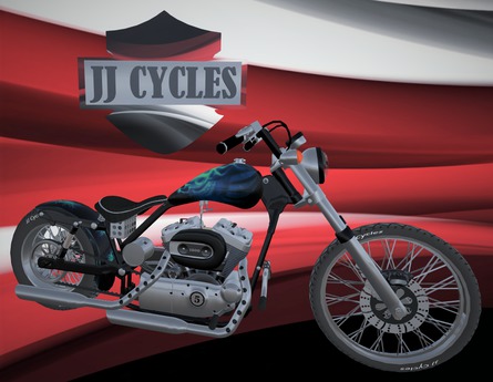 Second Life Marketplace - JJ CYCLES ~ Sporty Custom - Skull Head