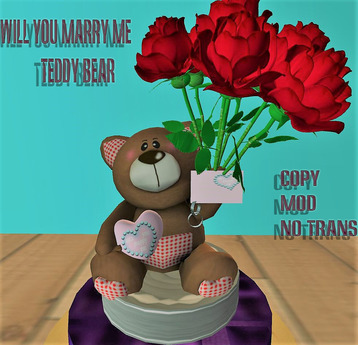 Second Life Marketplace - Will You Marry Me Bear { ADD ME }