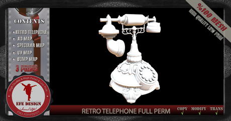Second Life Marketplace - Retro Telephone Full Perm / Efe Design