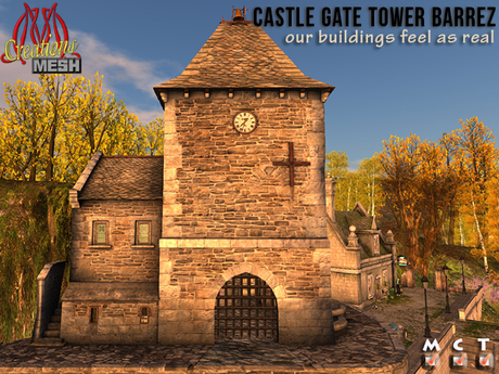 Second Life Marketplace - Castle Gate Tower BARREZ Full Permissions