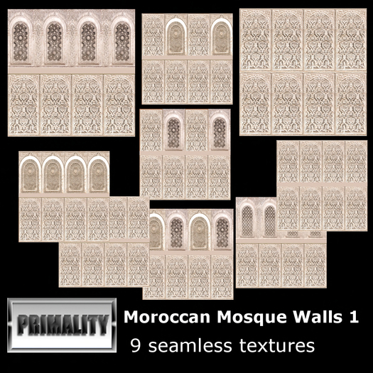 Second Life Marketplace - Moroccan Mosque Walls Full Perm Textures