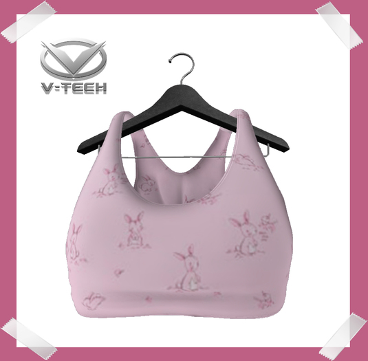 Second Life Marketplace Sp Tied Crop Top Pink Bunny V Tech