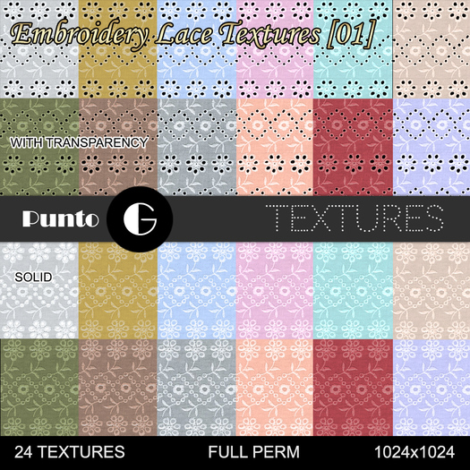 Second Life Marketplace - Embroidery Lace Textures [01]