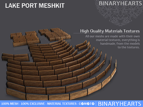 Second Life Marketplace - Lake Port Meshkit (Deck & Fences)