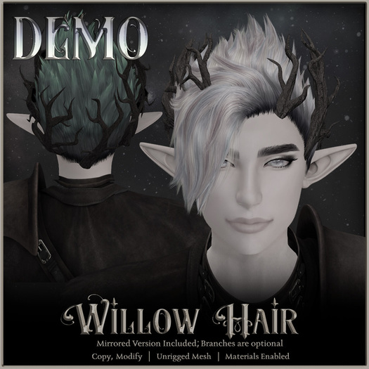 Second Life Marketplace - Raven Bell - Willow Hair DEMO