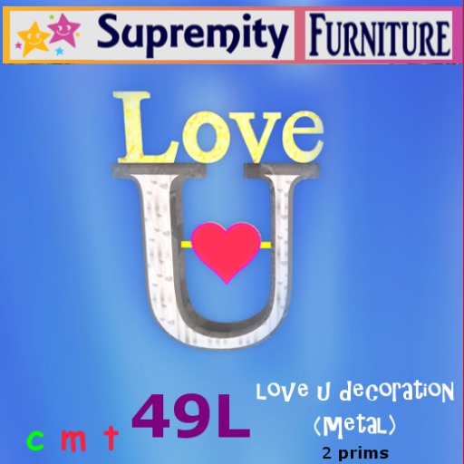Second Life Marketplace - [Supremity] Furniture - Love u wall ...