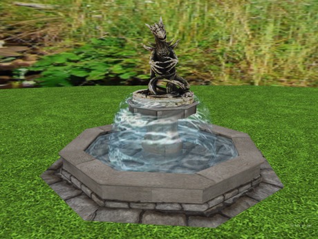 Second Life Marketplace - Fountain with dragon (4 prim)