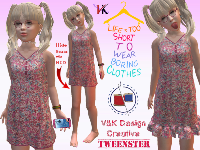 Second Life Marketplace - V&K Design Tweenster Charlotte Dress/Hide ...