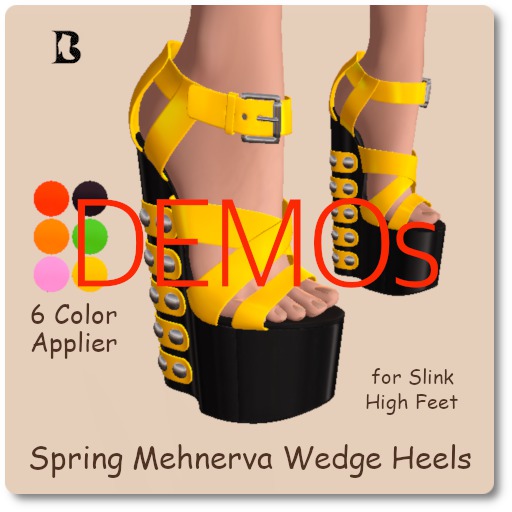 Second Life Marketplace - Blackburns Spring Mehnerva Platform Heels ...