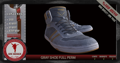 Second Life Marketplace - Gray Shoe Full Perm / Efe Design