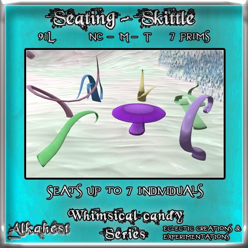 Second Life Marketplace Alkahest Whimsical Candy Seating Skittle