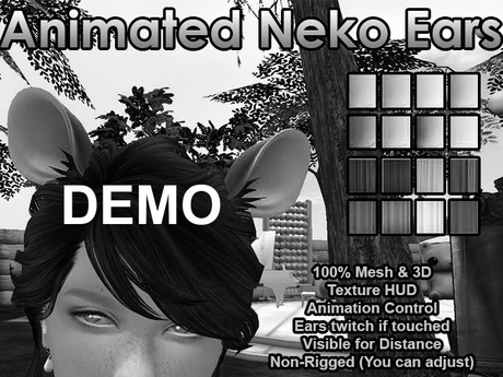 Second Life Marketplace - DEMO - Animated Cute Neko Mouse Ears { Mesh ...