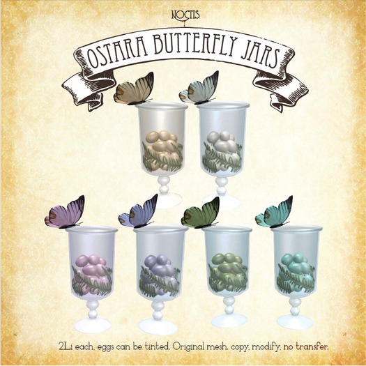 Second Life Marketplace - [noctis] Ostara Butterfly jars BOXED