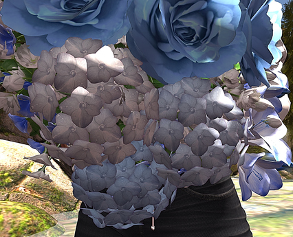 Second Life Marketplace - CJ Rose Bouquet Blue Rose with Hydrangea