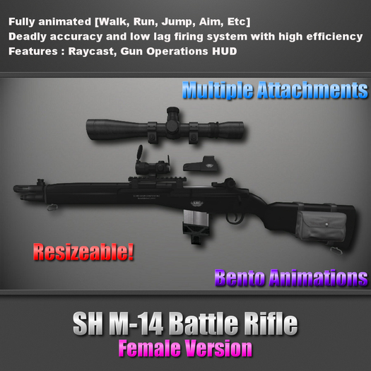 Second Life Marketplace - SH M-14 Battle Rifle (Female Version)