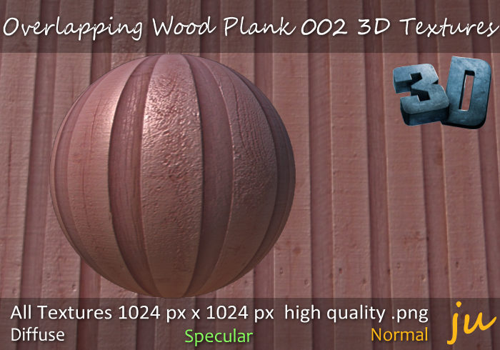 Second Life Marketplace - JU Overlapping Wood Plank 002 3D Textures ...