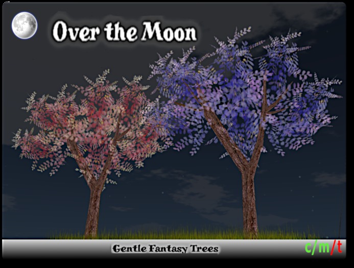 Second Life Marketplace - Pair of Gentle Fantasy Trees Over The Moon