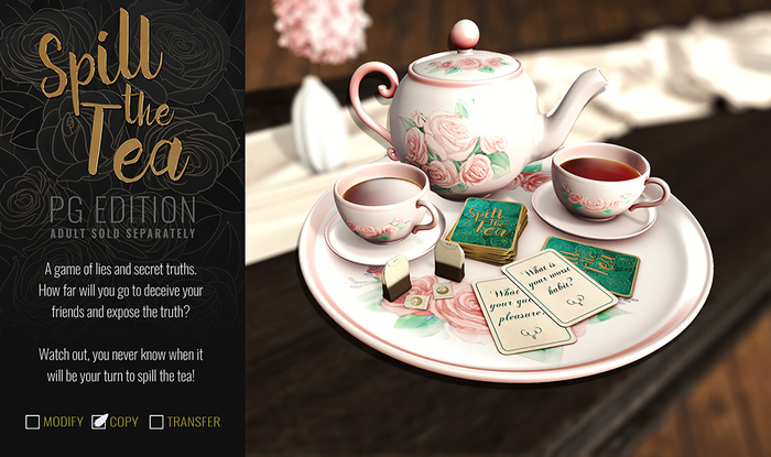 Second Life Marketplace - MadPea Spill the Tea Game - PG