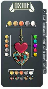 Second Life Marketplace - OXIDE Hearts Earrings ORIGINAL MESH (Texture ...