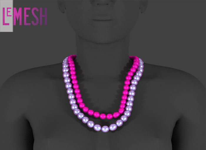 Second Life Marketplace - LeMESH - 80s beads necklace