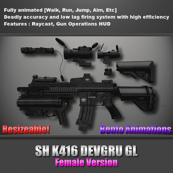 Second Life Marketplace - SH K416 DEVGRU GL (Female Version)