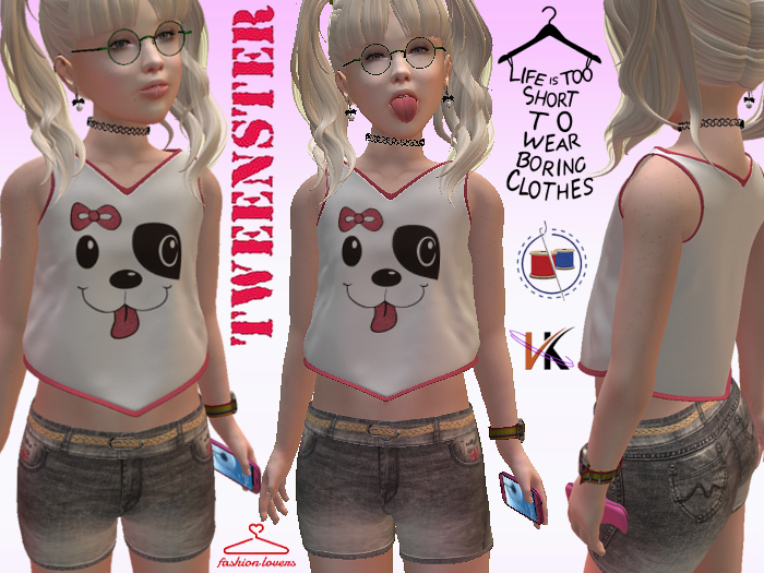 Second Life Marketplace - V&K Design Tweenster Elisa outfit Jeans/Top