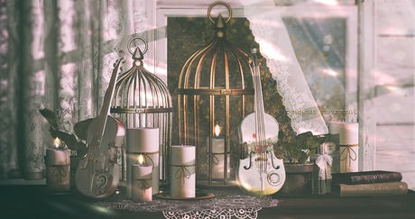 Second Life Marketplace - Bauhaus Movement - Virginia Cage / Gold