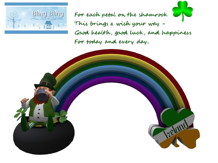 Second Life Marketplace - Happy St Patricks Day - Rainbow * Bling Bling ...