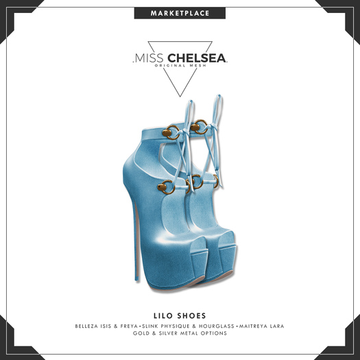 Second Life Marketplace - .miss chelsea. Lilo Heels Blue