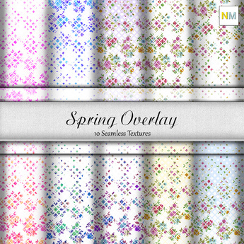 Second Life Marketplace - Spring Overlay 10 Seamless Sheer Floral Laced ...