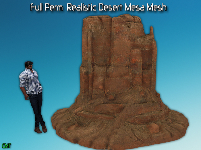 Second Life Marketplace - Full Perm Realistic Desert Mesa Rock ...