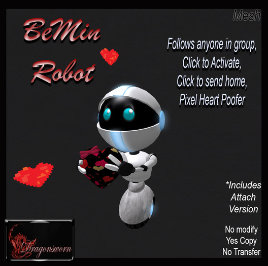 Second Life Marketplace - BeMin Valentine's Robot